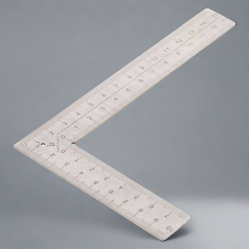 Square Metric Ruler for Metalsmiths and Jewelers, Stainless Steel, 90 ...