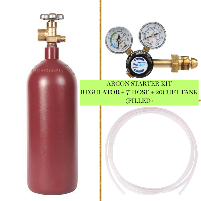 Argon & Regulator Kit for Permanent Jewelry Welders – Pepetools