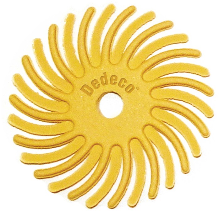 1" Radial Discs - Yellow - 80 Grit 1/16" Arbor (12 pack) – Pepetools
